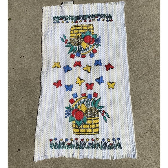 Scatter Rugs | Accents | Vtg Woven Throw Scatter Rug Butterflies ...